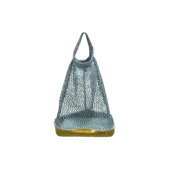 Prada | Bags | Prada Mesh Mini Handbag Blue | Poshmark
